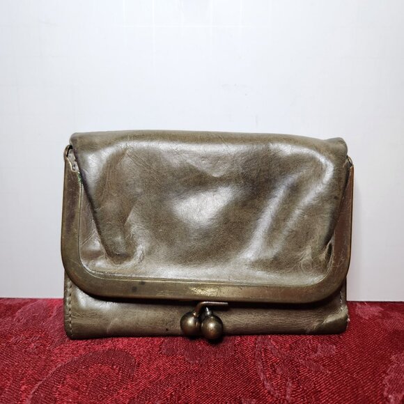HOBO | Bags | Hobo International Rachel Olive Leather Trifold Small ...